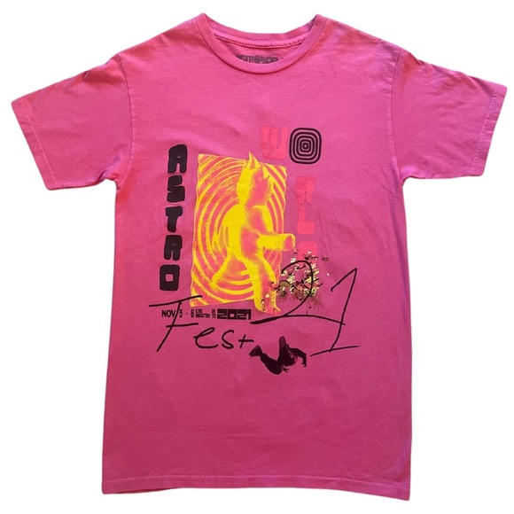 Astroworld | Shirts | New Travis Scott 22 Astroworld Festival Pink Crew ...
